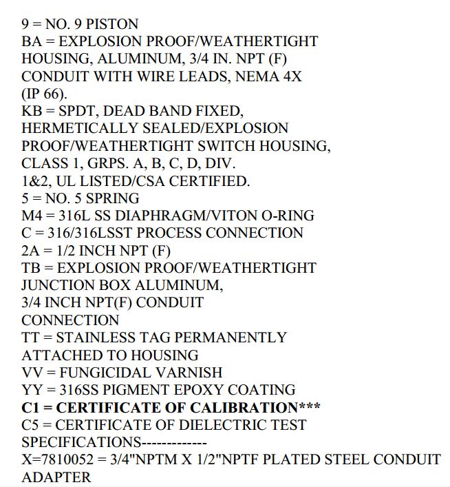 9BA-KB5-M4-C2A-TBTTVVYYC1C5X Sor | Texas Sales