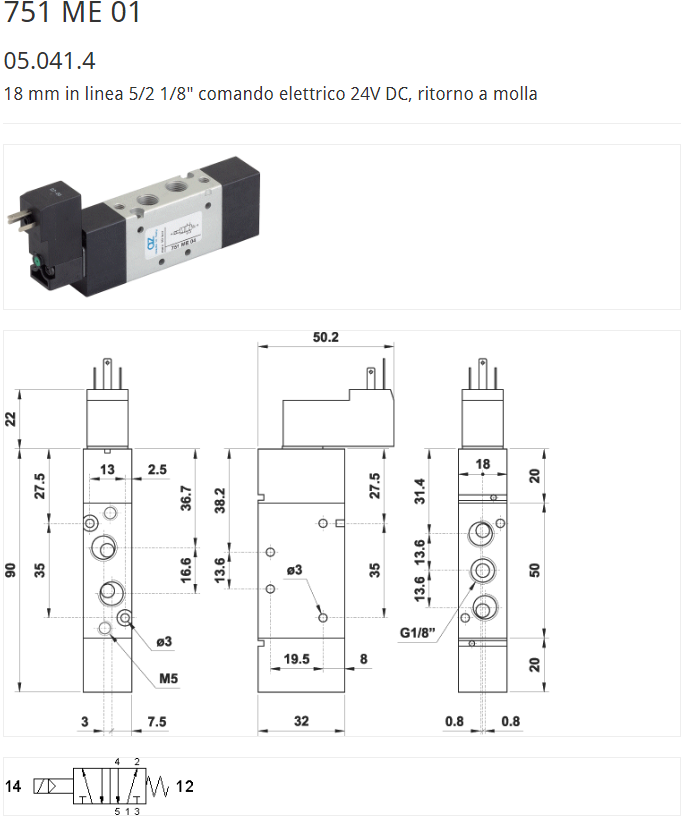 05.041.4 Type 751 ME 01 AZ Pneumatica | Texas Sales