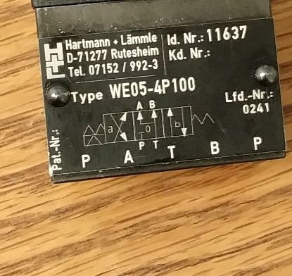 WE05-4P100D110/5H Directional valve Hartmann-Lammle | Texas Sales